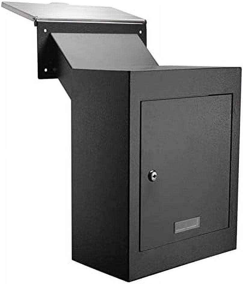 Through The Wall Drop Box with Rainproof Slots, Heavy Duty Steel Wall ...