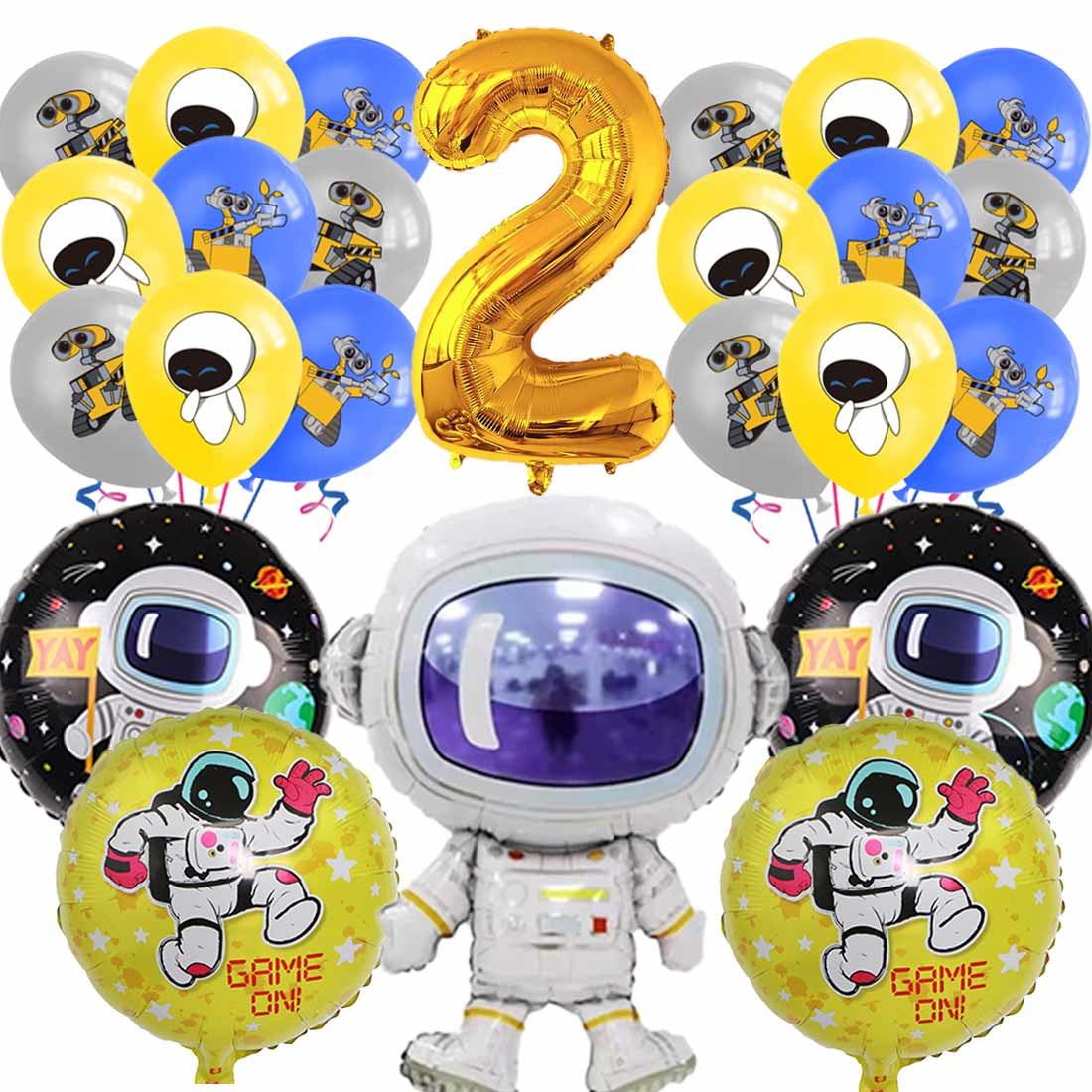 Wall E Balloons Party Supplies 2nd Big Number Decorations Decor Kit ...