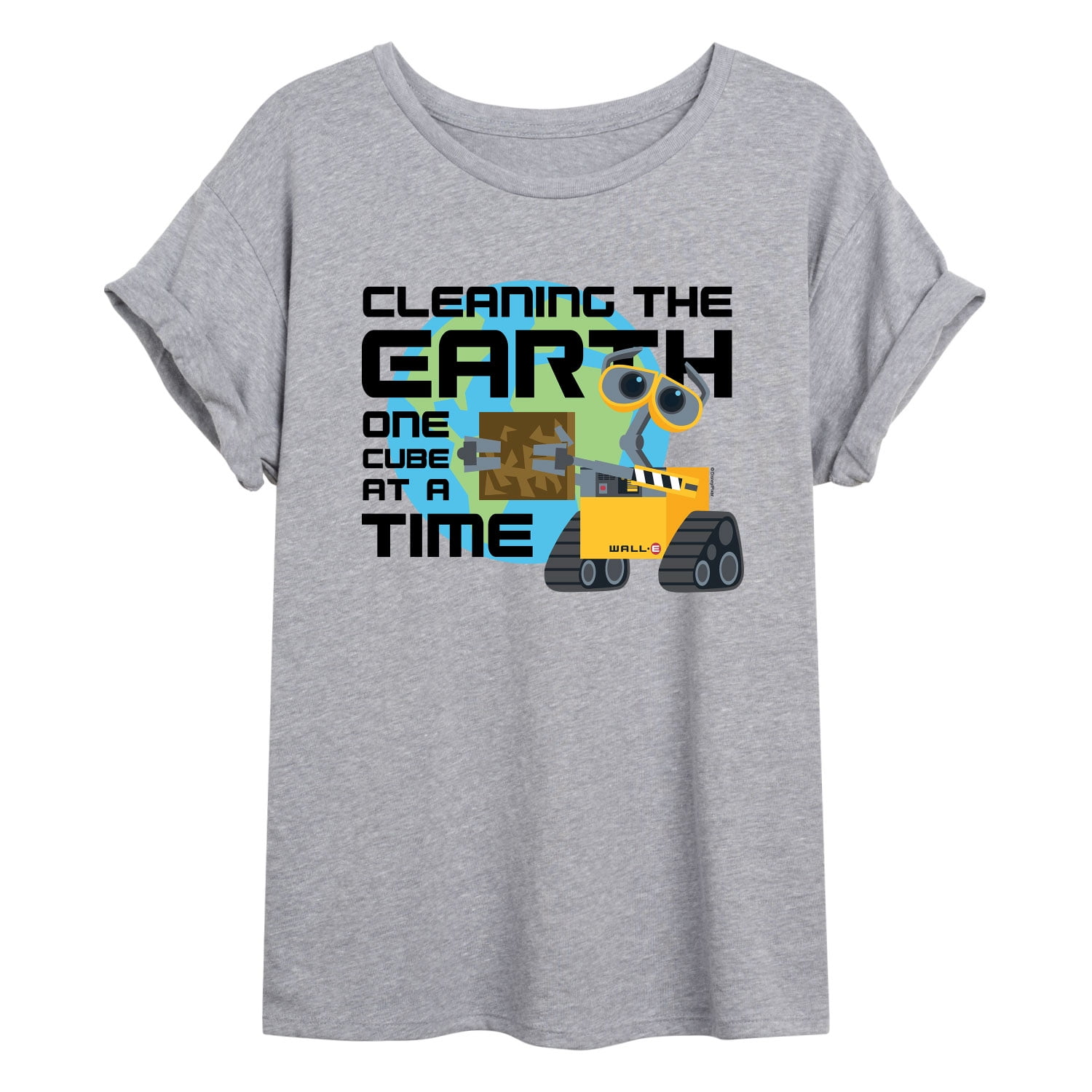 Wall-E - Cleaning The Earth - Women's Oversized T-Shirt - Walmart.com