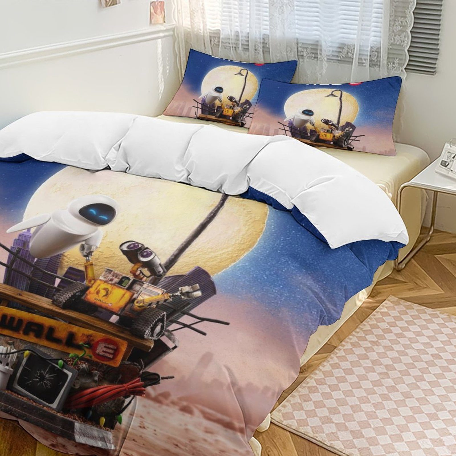 Wall-,E Duvet Cover Set Cartoon Print Bedding Set 3pcs for Kids Boys ...