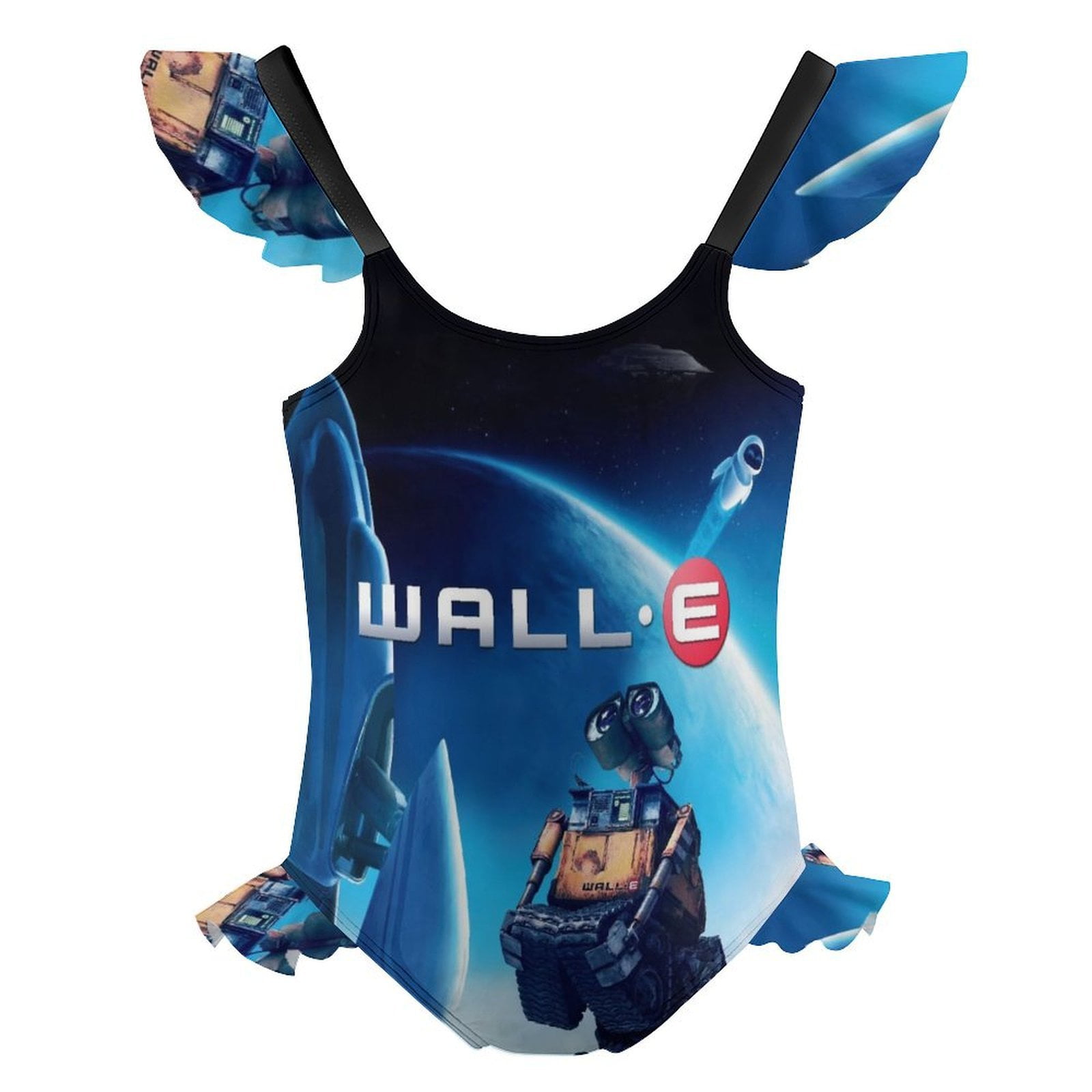 Wall-,E One Piece Swimsuit for Girls Flutter Sleeve Strap Bathing Suit Swimwear - Walmart.com