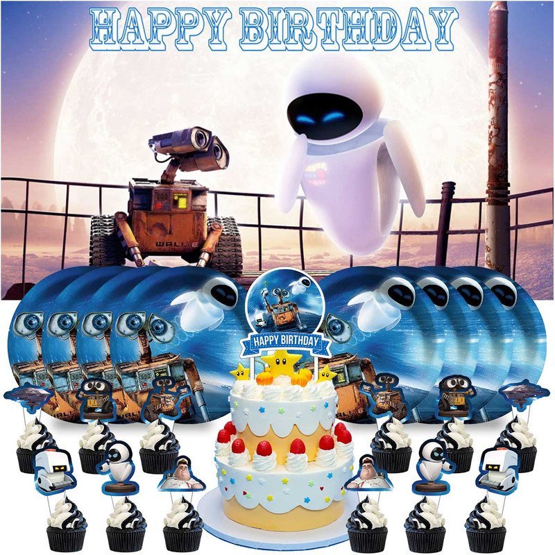 Wall E Party Supplies Decor Movie Decorations Banner Plates Background ...