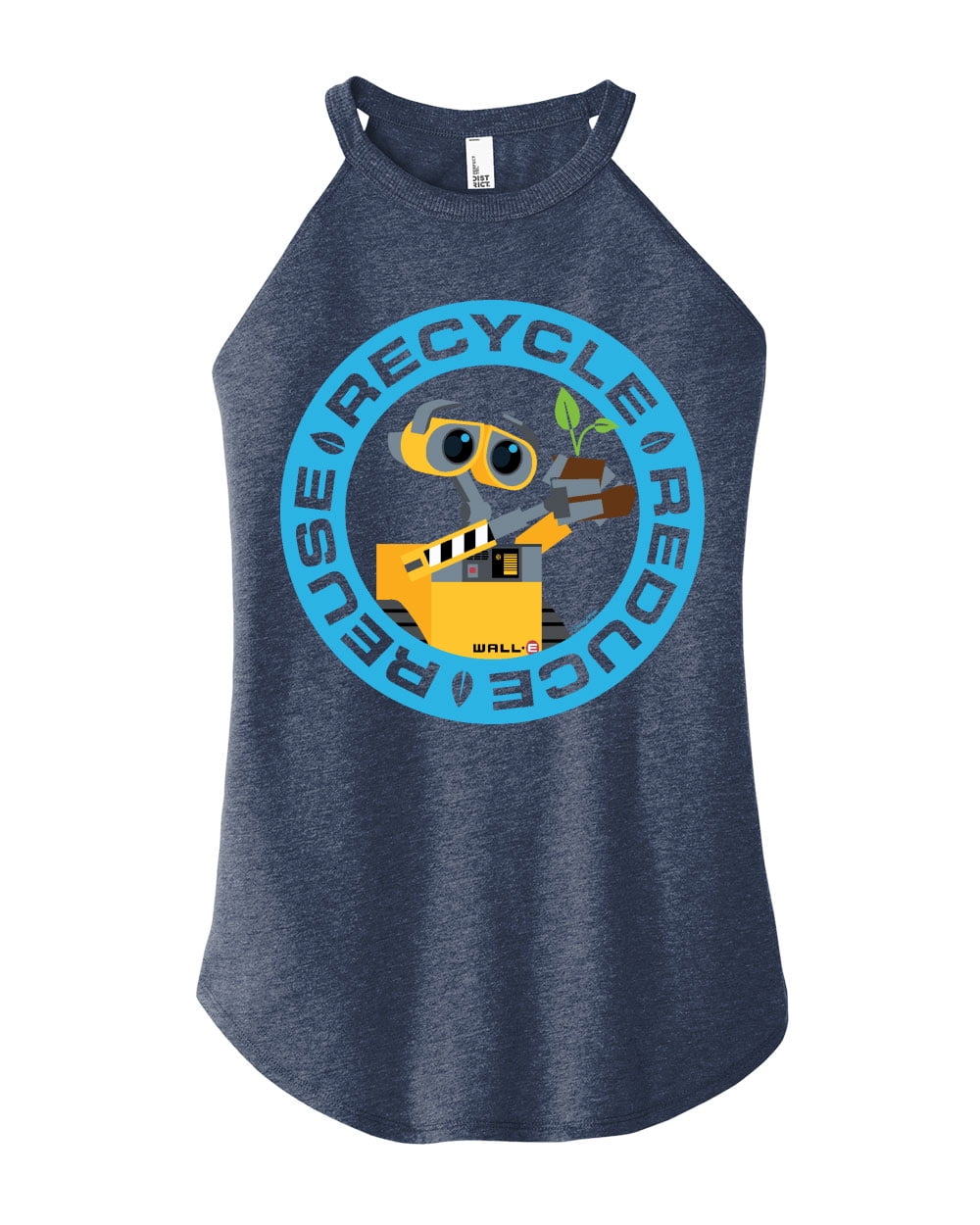 Wall-E - Recycle, Reuse, Reduce - Juniors High Neck Tank Top - Walmart.com