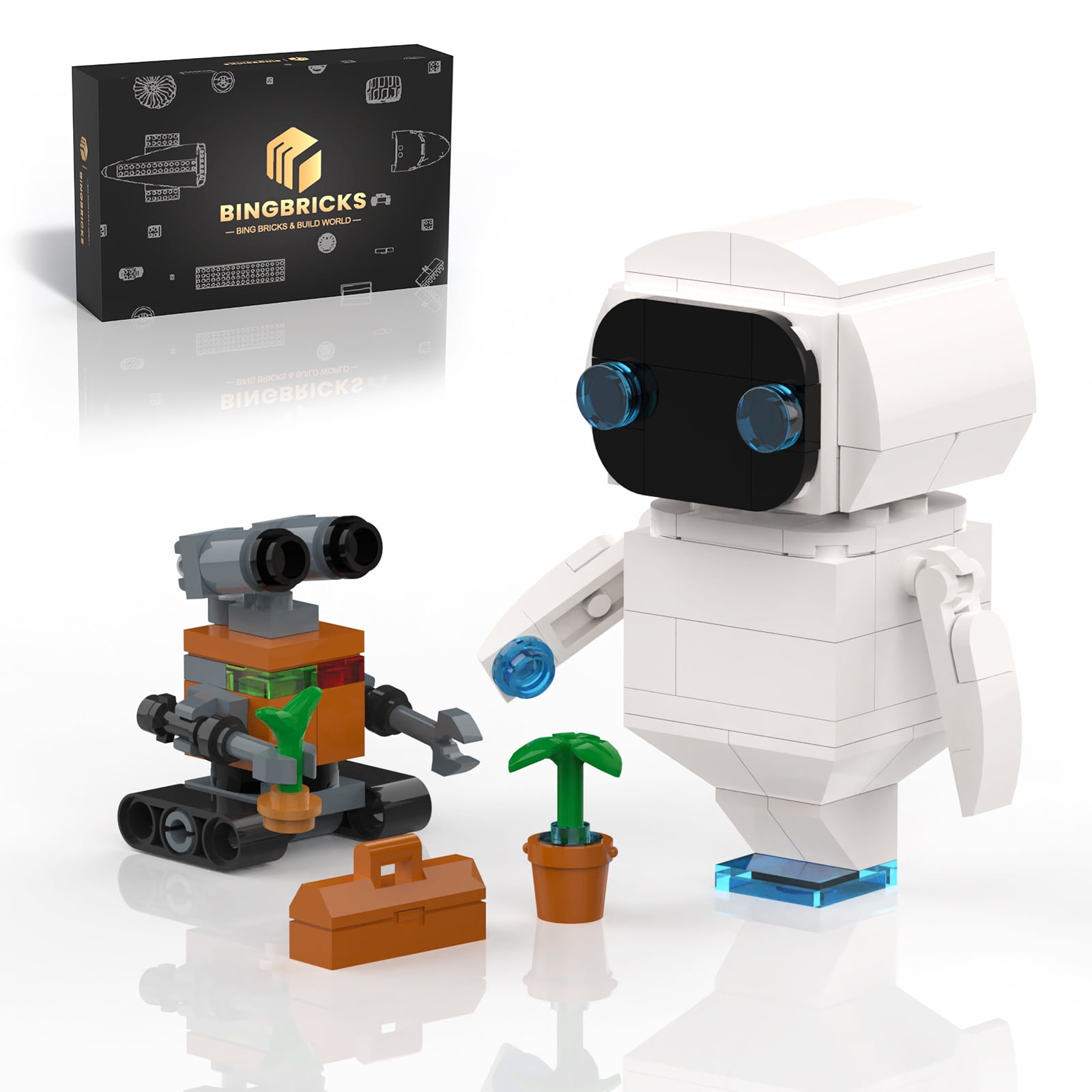 Wall and Eve Building Blocks, Mini Wall Robot Figure Building Toys ...