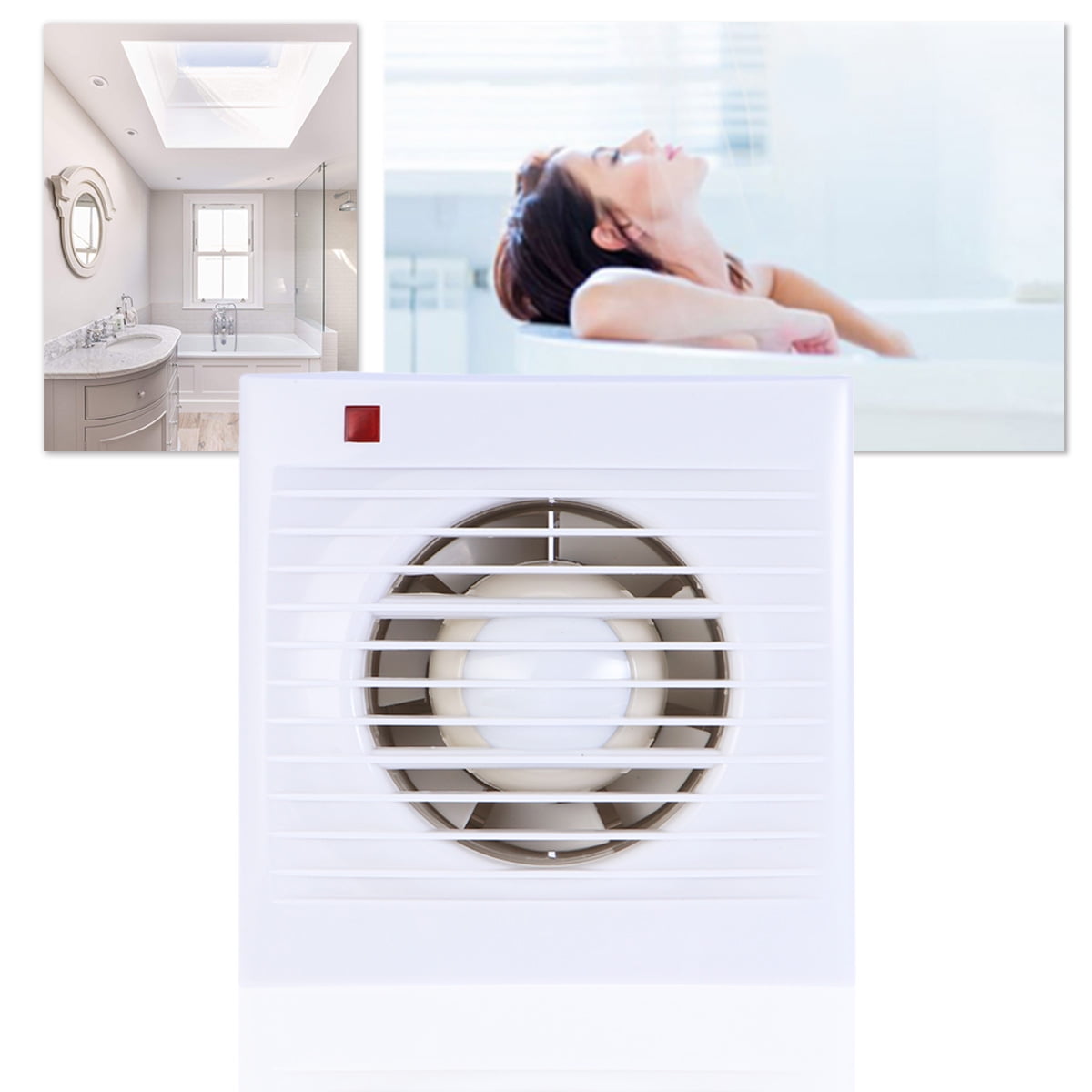 Wall Fan Exhaust Household Window Fans Vent Ventilation with Shutter ...
