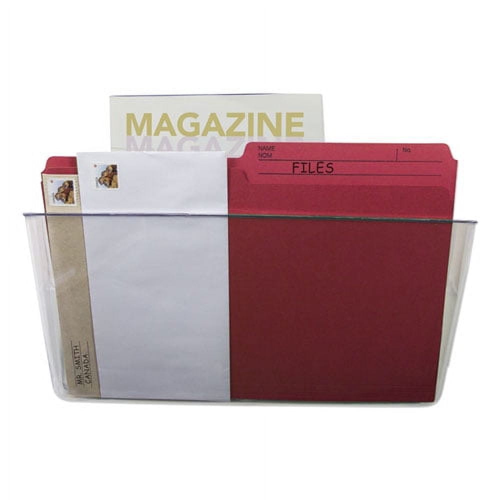 Wall File, Letter Size, 13" x 4" x 7", Clear | Bundle of 10 Each ...