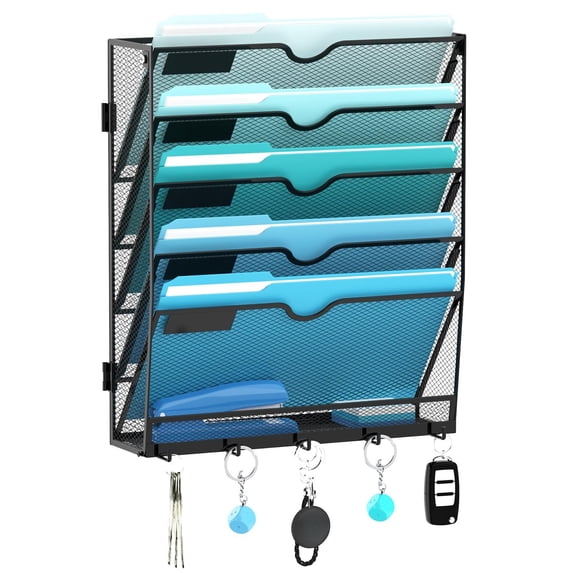 Wall File Organizer - Hanging File Organizer with , Mail Holder Wall ...