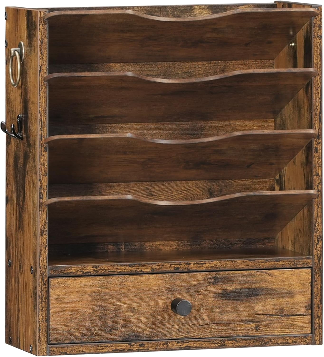 Wall File Organizer, Mail Organizer Wall Mounted, Wooden Literature ...