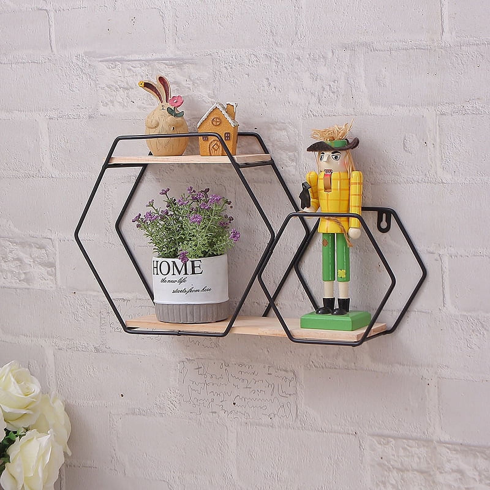 Wall Floating Shelf Decorative Bedroom Display Wall Shelf Wall Mounted ...