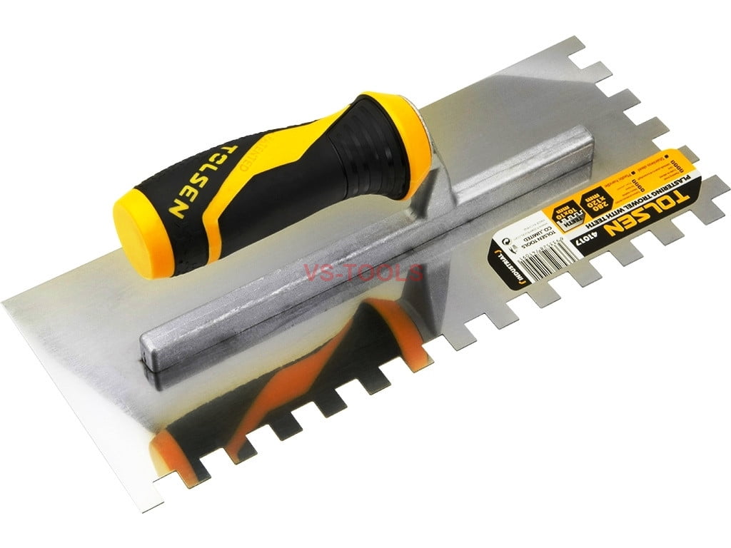 Wall Floor Tile Plastering Trowel Square Notch 3/8 Teeth Soft Handle ...