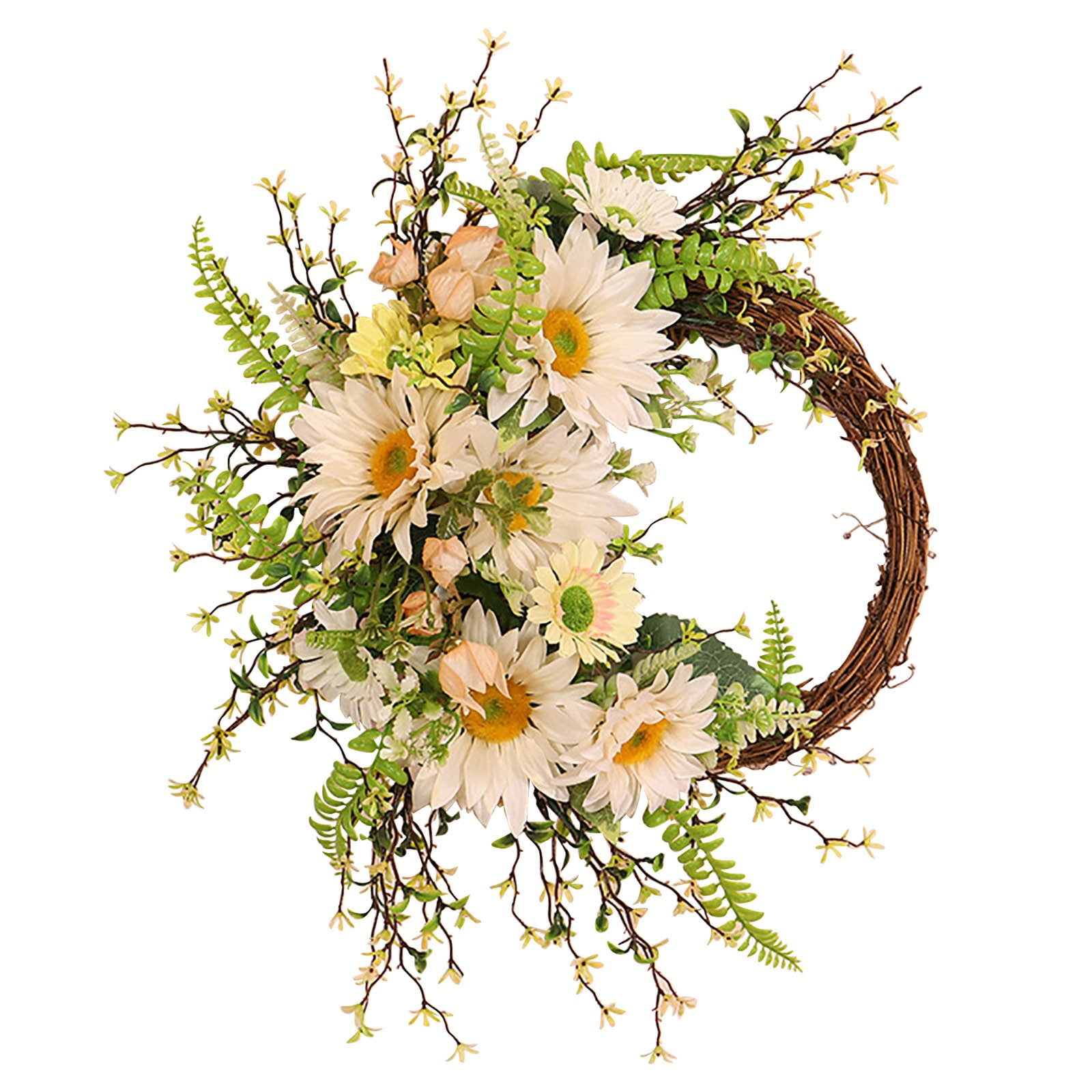 And Wall Flowers Interior Dried Wreath Party and Sunflowers Wreath ...