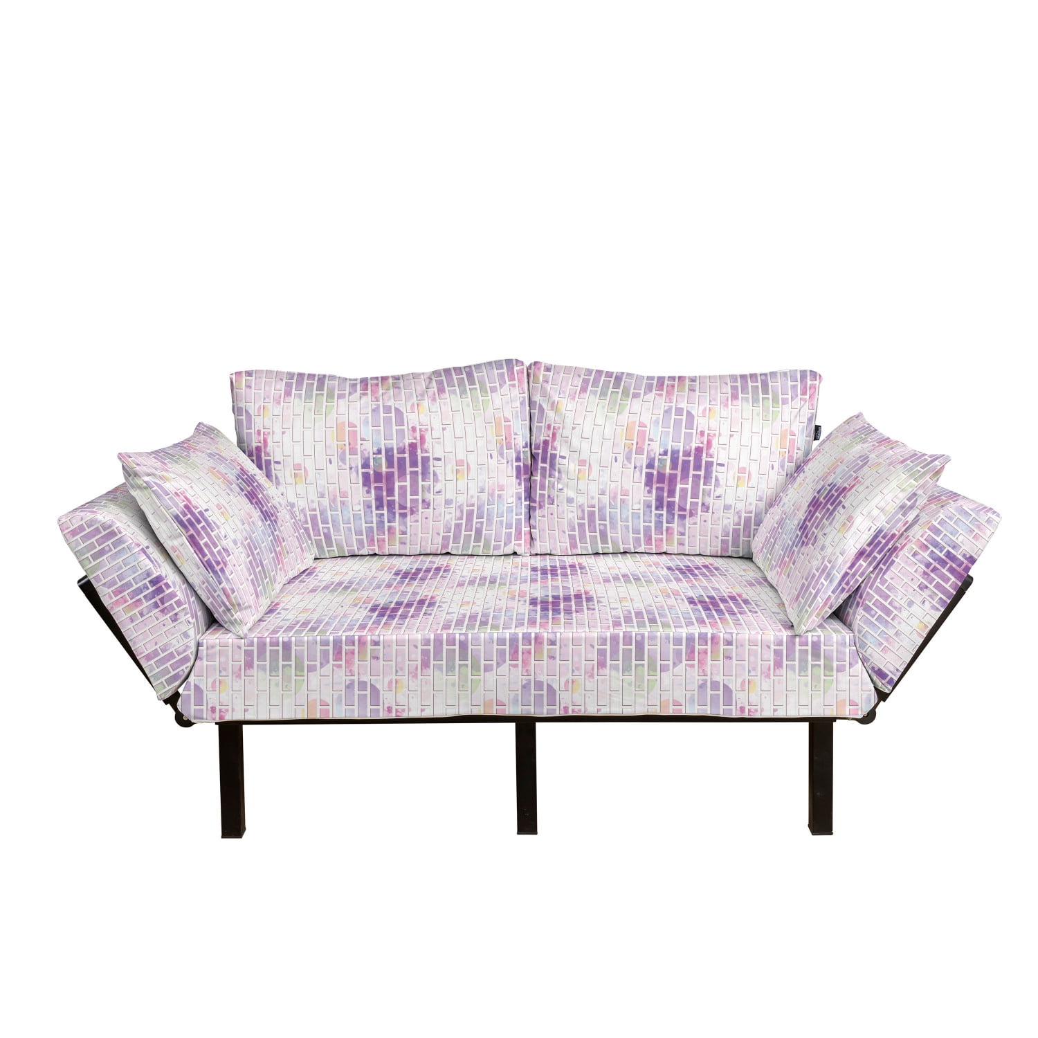 Wall Futon Couch, Vector Illustration of Graffiti Brick Wall Pattern ...