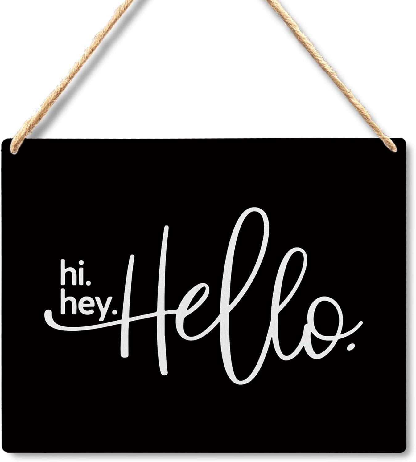Wall Gable Welcome Sign for Front Door Hello Sign, Hi Hey Hello Hanging ...