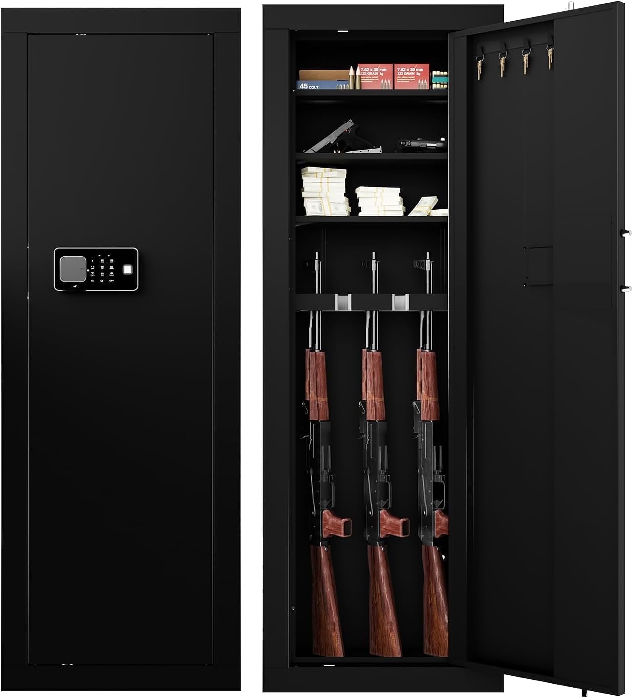 Wall Gun Safe Between Studs for Biometric,Xdeer Rifle Gun Safe ...