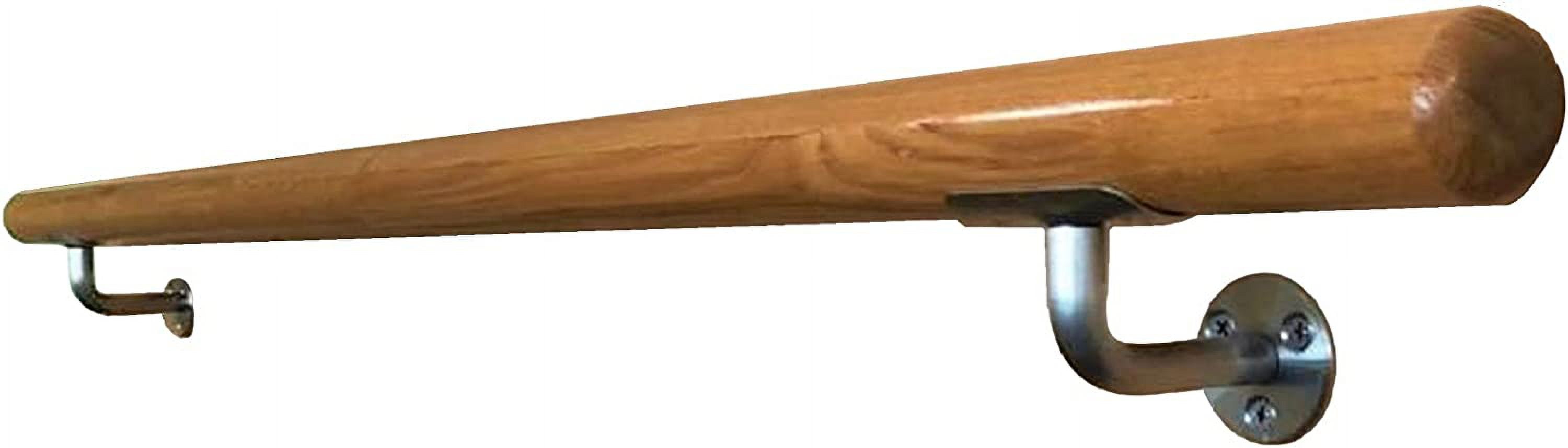 Wall Handrail 6 FT Long 2.0" Diameter Round Solid Wood Stair Handrail ...