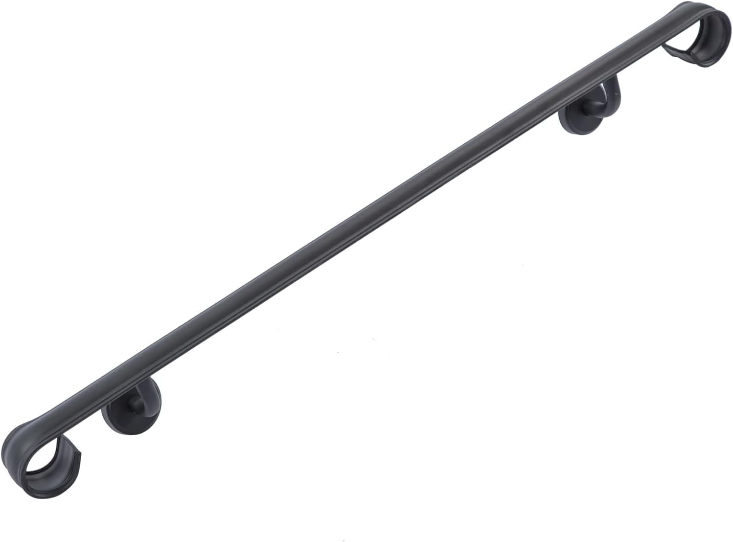 Wall Handrail Wrought Iron Stair Handrail Wall Mount Handrail Fit 4-5 ...