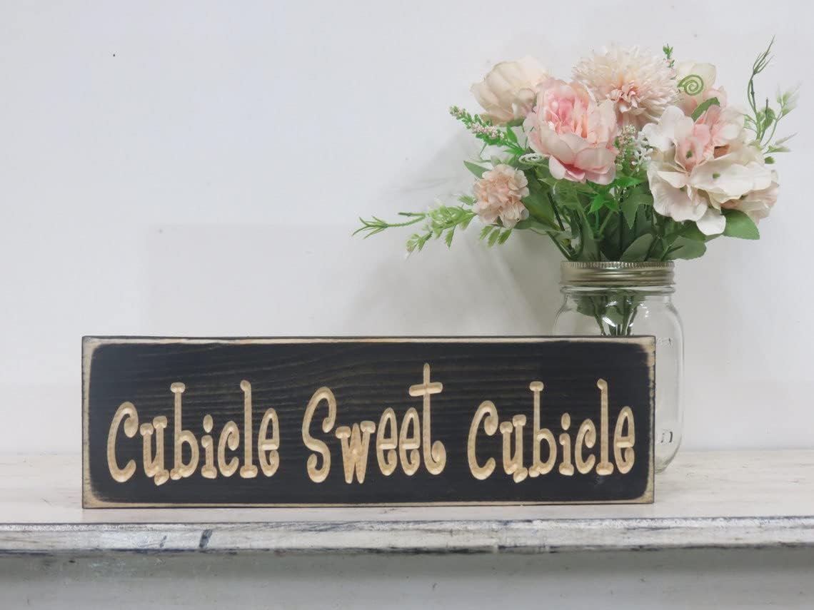 Wall Hanging Cubicle Sweet Cubicle Lightly Distressed Office Desk Decor ...