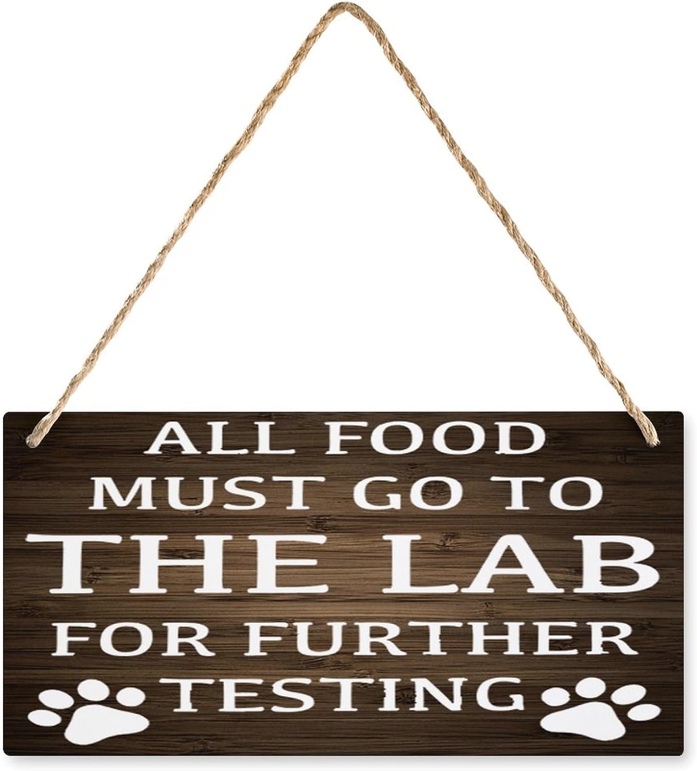 Wall Hanging Decor All Food Must Go To The Lab For Further Testing Wood ...
