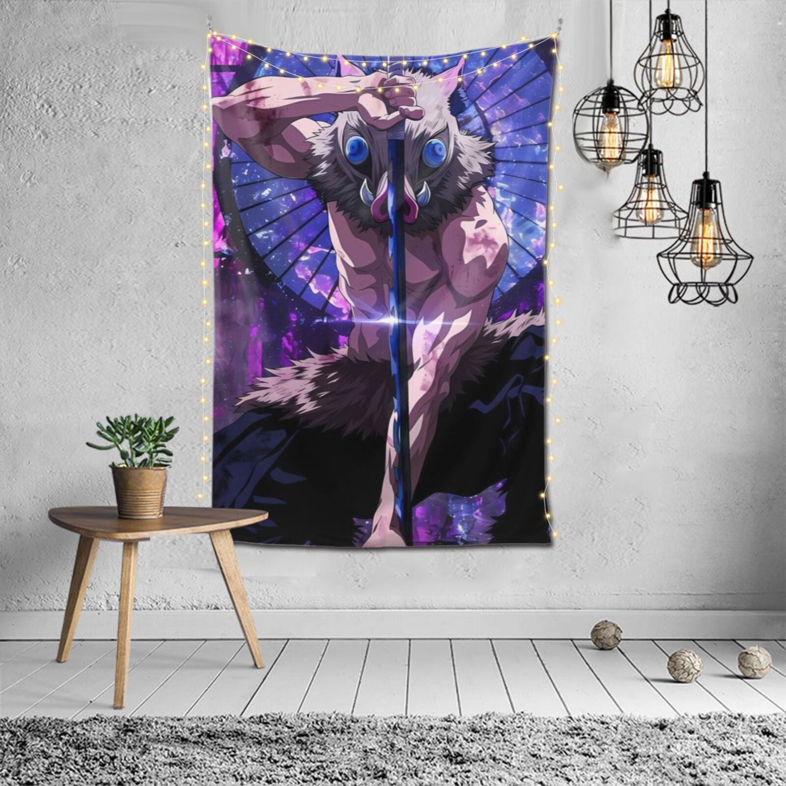Wall Hanging Decoration Tapestry, Demon Slayer Hashibira Inosuke Art ...