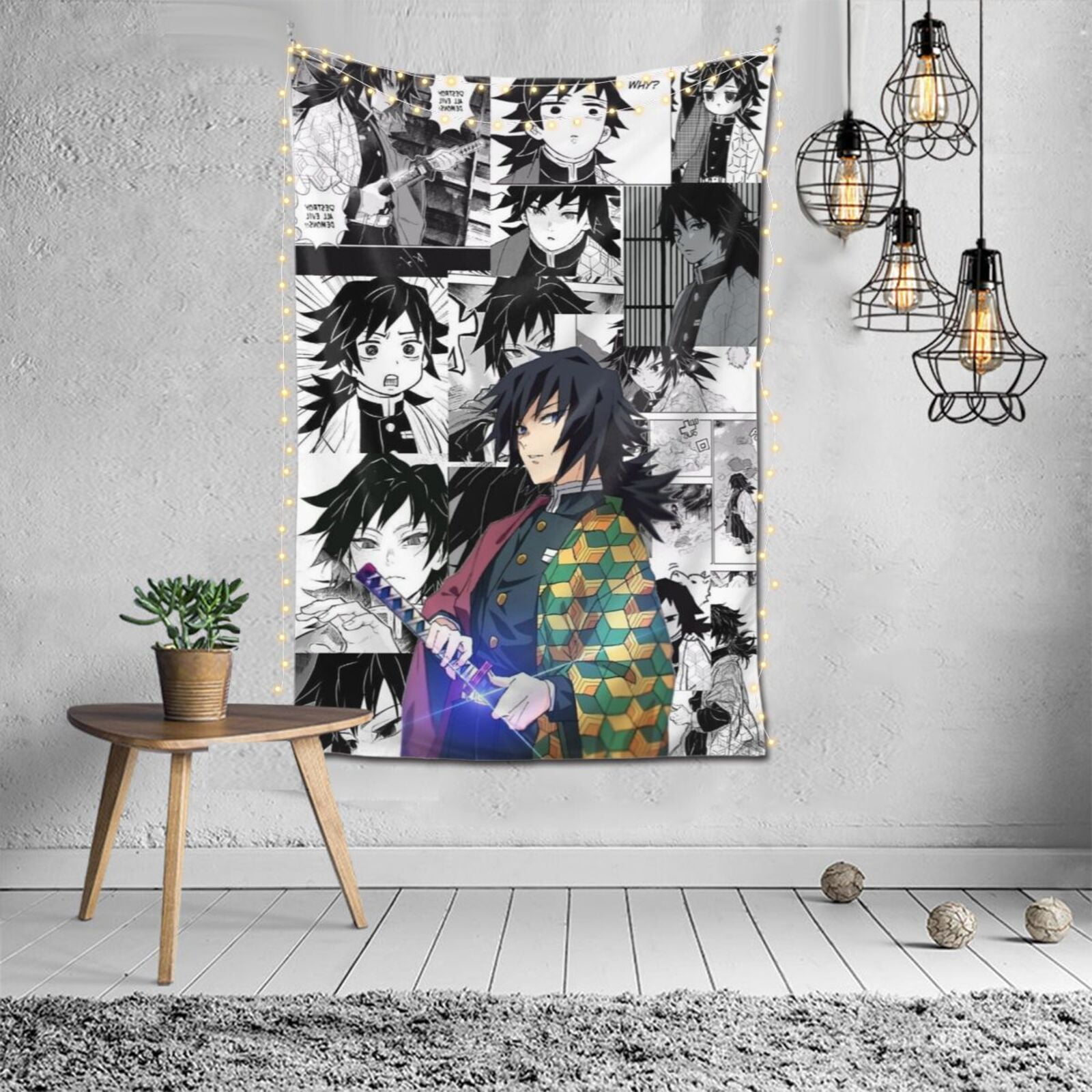 Wall Hanging Decoration Tapestry, Demon Slayer Tomioka Giyuu Art Poster ...