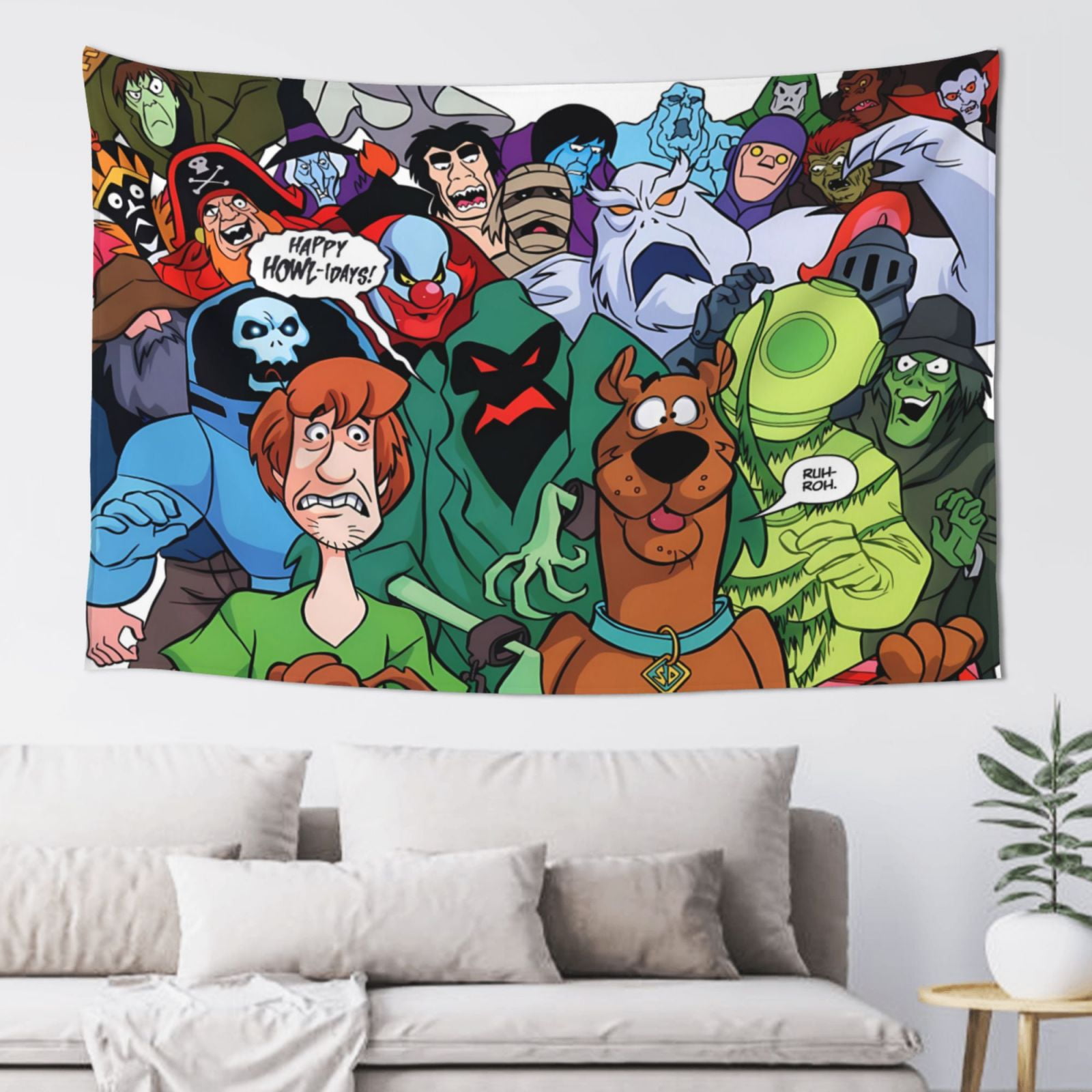 Wall Hanging Decoration Tapestry, Scooby-Doo Art Poster For Living Room ...