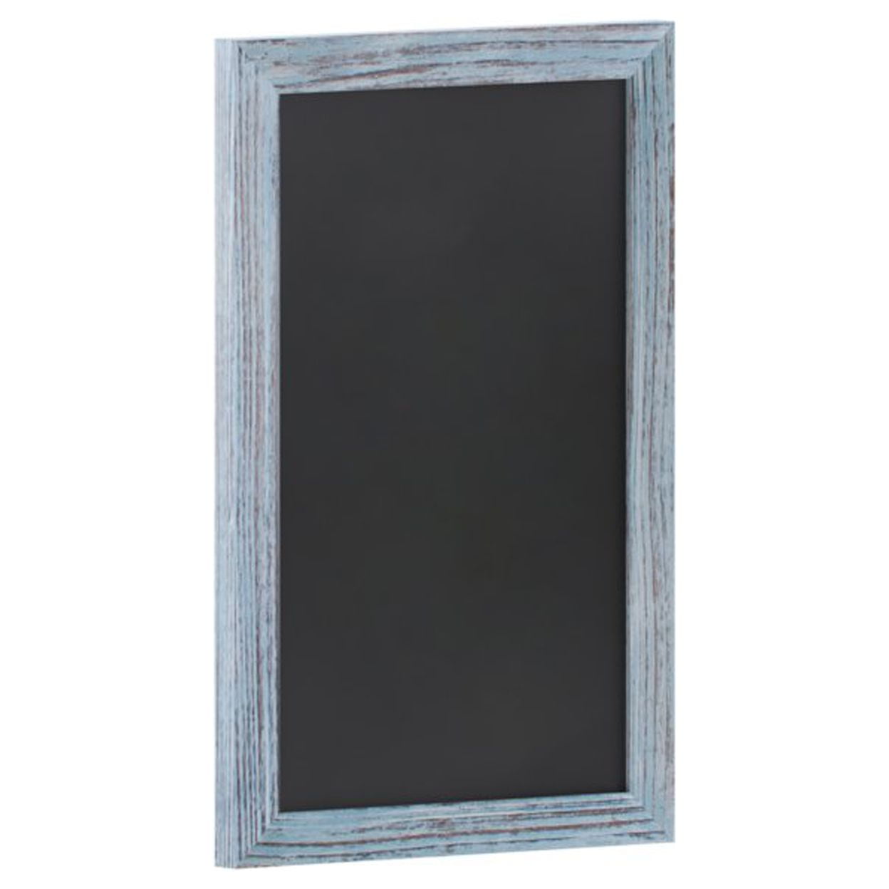 Wall Hanging Magnetic Chalkboard, Pine Wood Frame, Rustic Blue ...