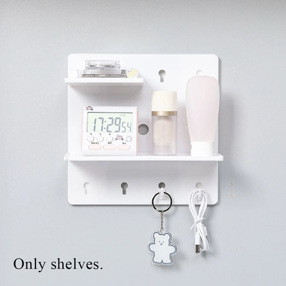 Wall Hanging Pegboard Organizer Punch-free Storage Rack Wall-Mounted ...