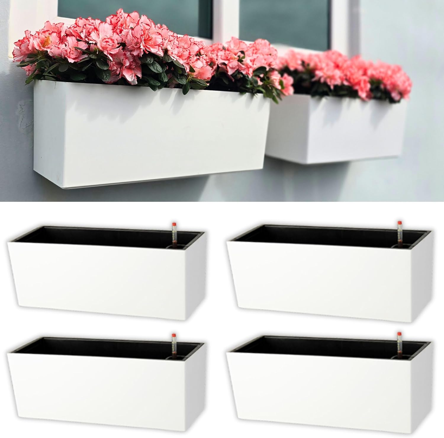 Wall Hanging Planter Outdoor Inch Pack) Wall Mounted Self Watering ...