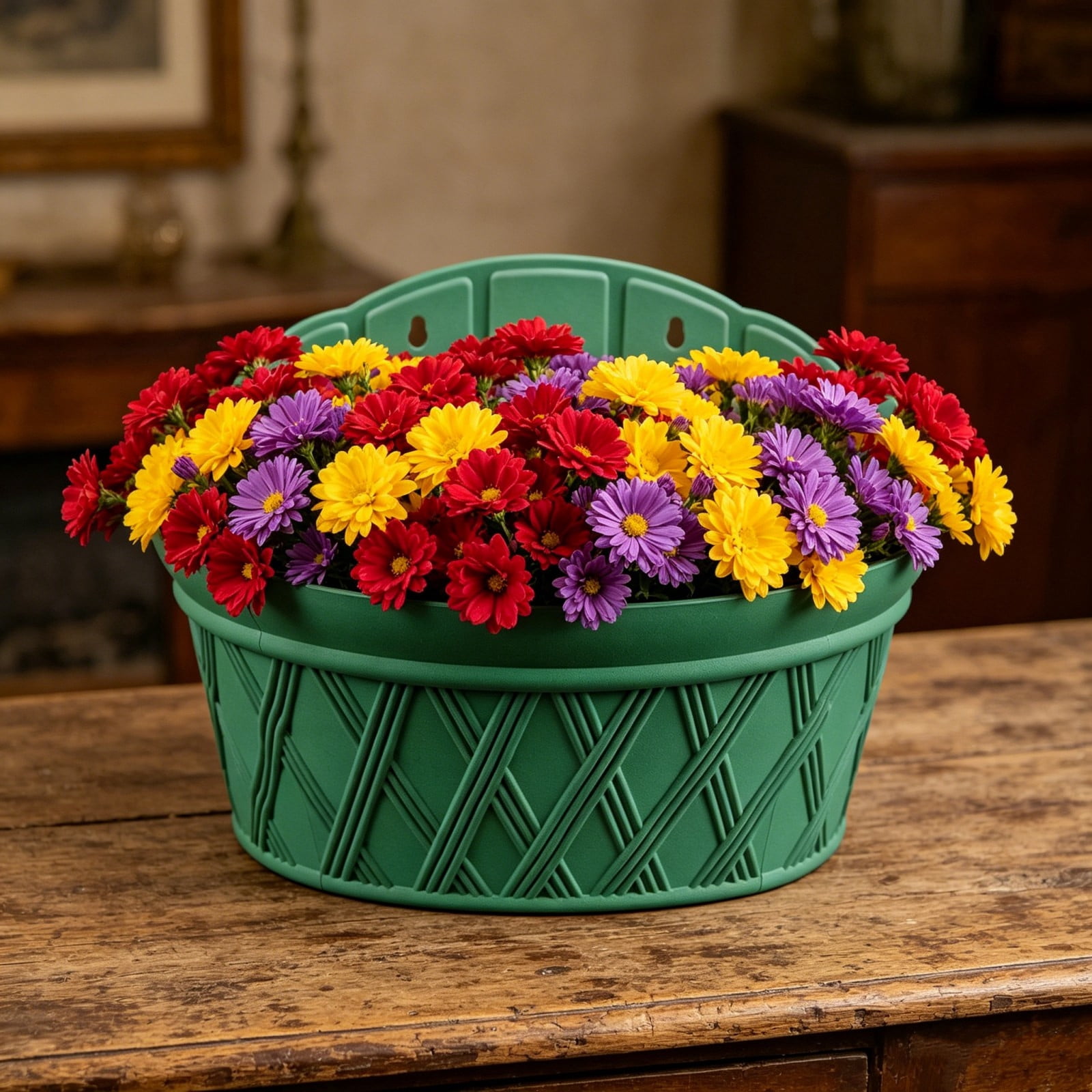 Wall Hanging Planters, 12 Inch Railing Fence Hanging Flower Pots ...