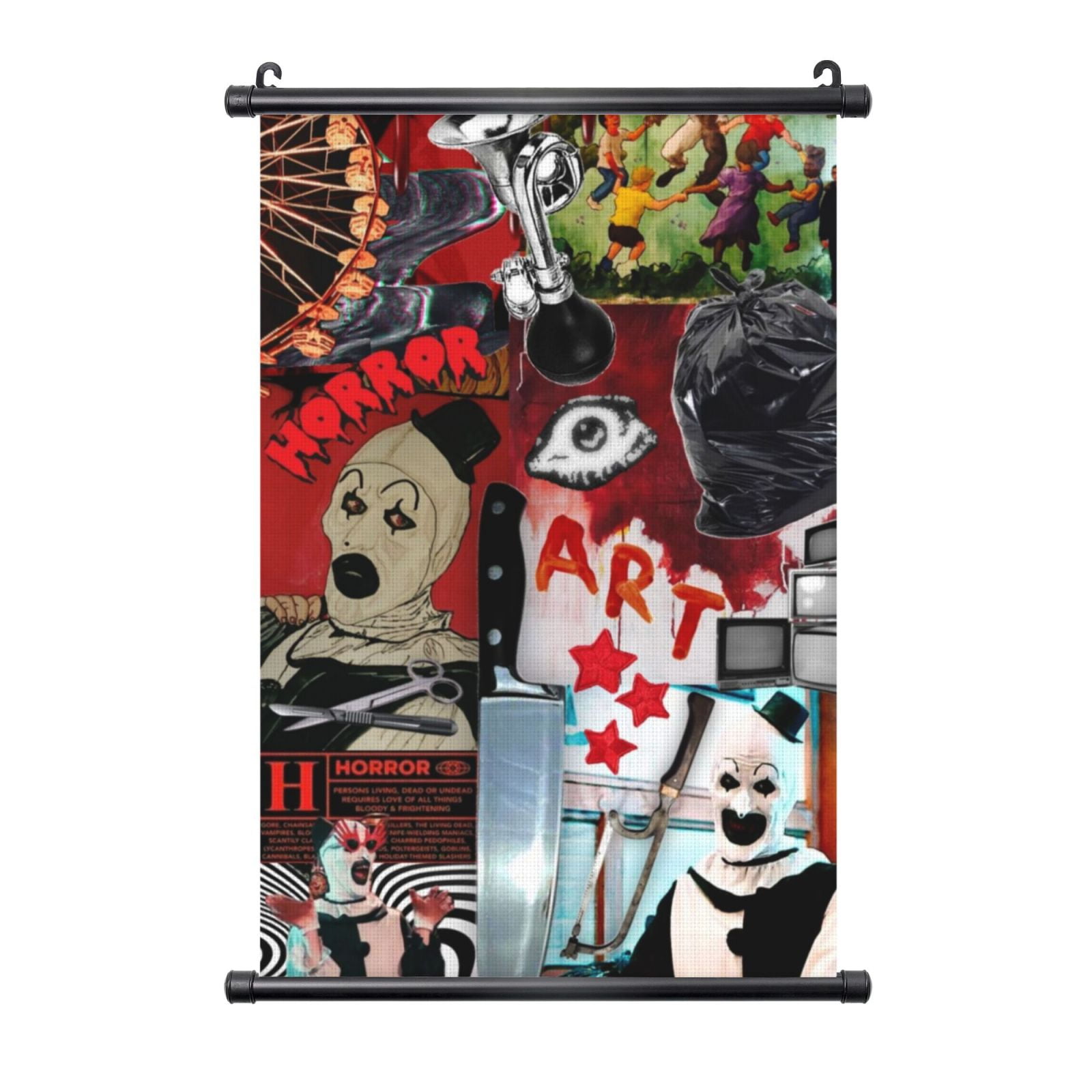 Wall Hanging Poster Terrifier Canvas Artwork With Black Frame Scroll ...