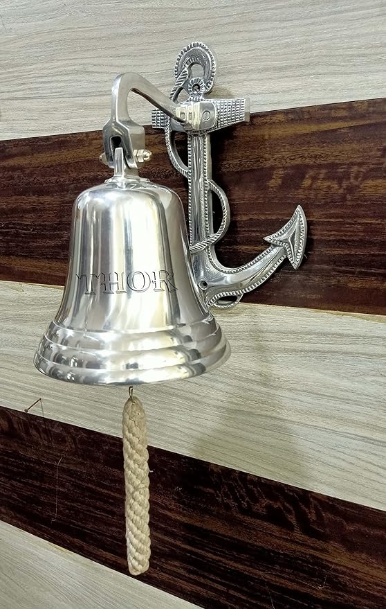 Wall Hanging Ship Bell Dinner Bell Indoor/Outdoor Nautical Decoration ...
