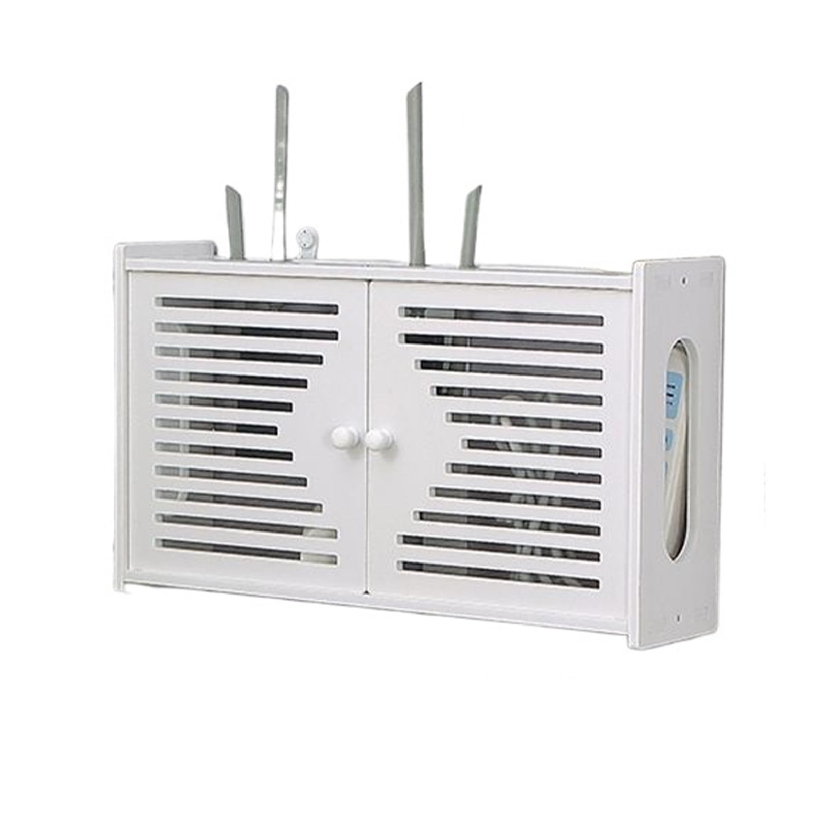 Wall Hanging WiFi Router Shelf, TV Set-Top Storage Box, Wall Storage ...