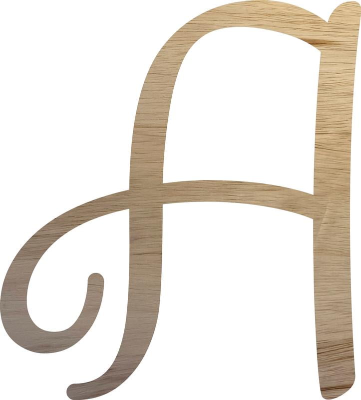 Wall Hanging Wooden Letter A, Unfinished Wood 6'' Tall Alphabet Craft ...