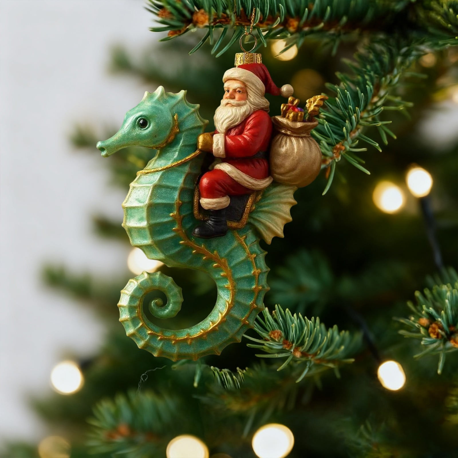 Wall Hangs,2D Acrylic Christmas Ornaments Set Animal Turtle With Santa ...