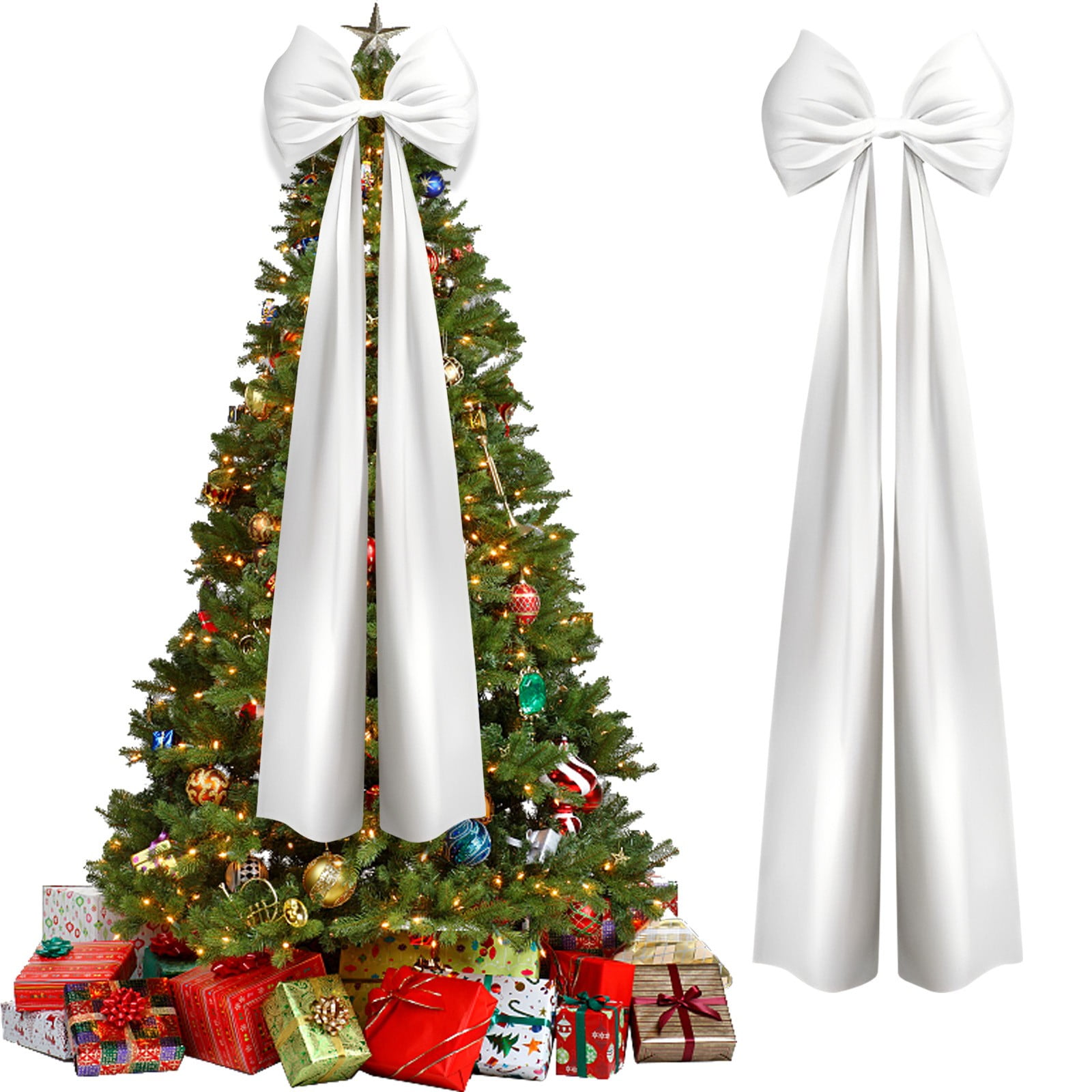 Wall Hangs,Extra Large Christmas Satin Bows Christmas Tree Topper ...