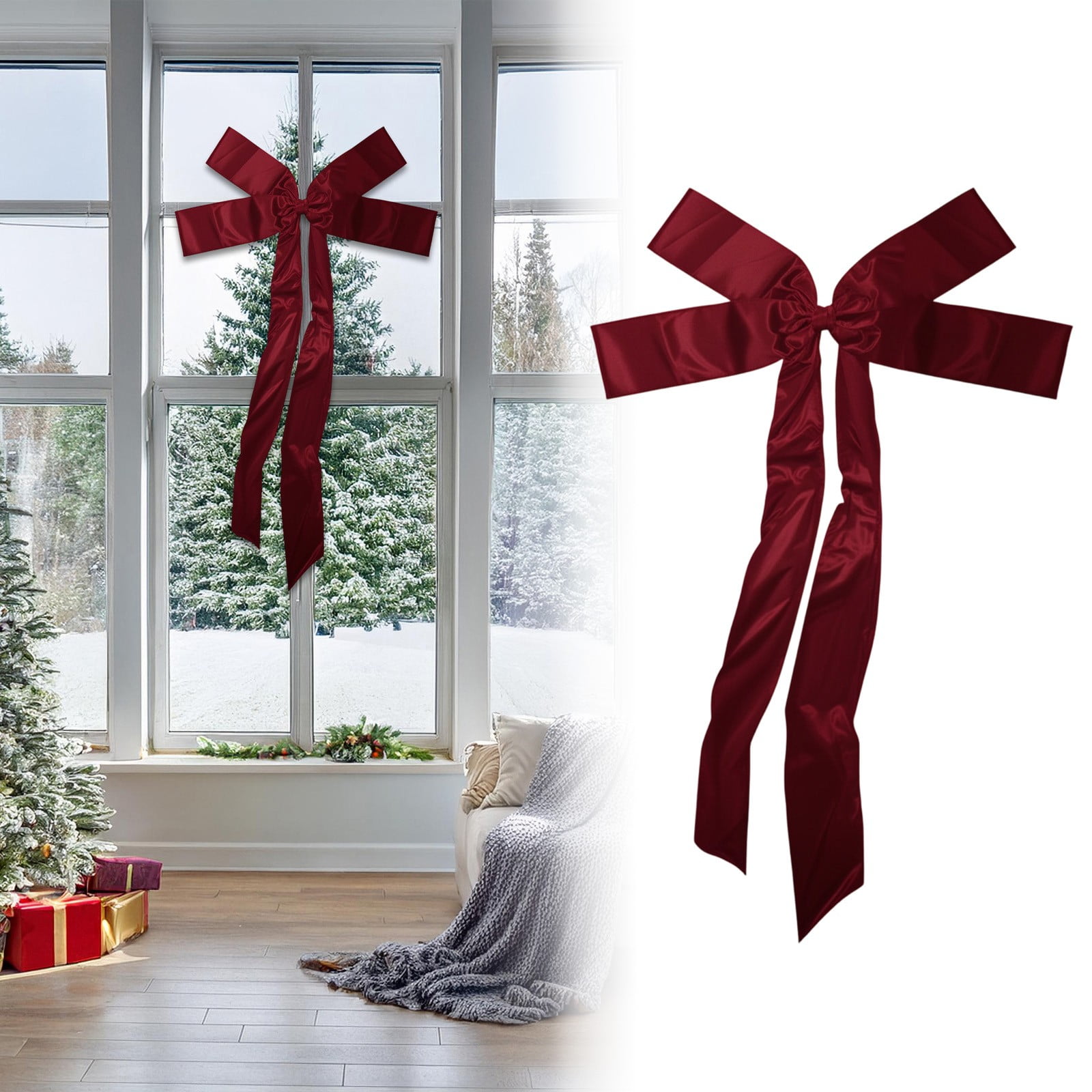 Wall Hangs,Large Christmas Bows Large Velvet Holiday Bows Perfect For ...