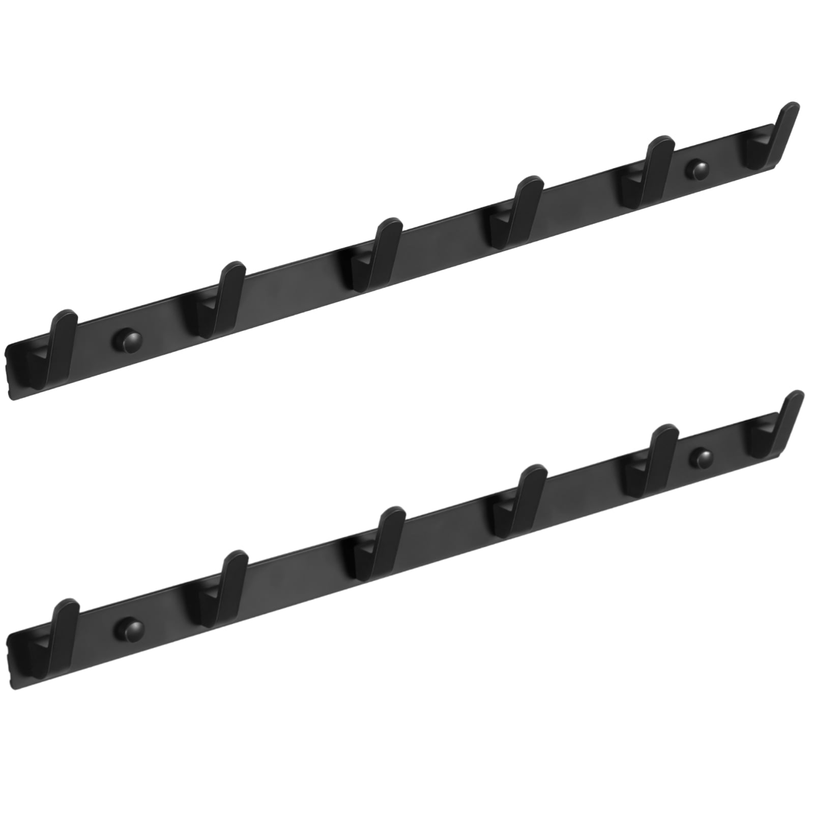 Wall Hook, 6 Hooks, Black Horizontal, Metal - Walmart.com