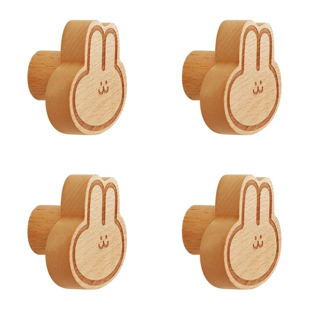 Wall Hook,Child Baby Nursery Wood Wall Hook,Rabbit Coat Hooks,Wooden ...