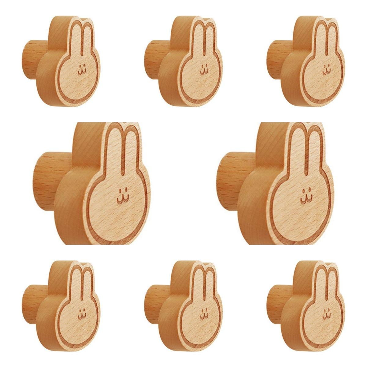 Wall Hook,Child Baby Nursery Wood Wall Hook,Rabbit Coat Hooks,Wooden ...