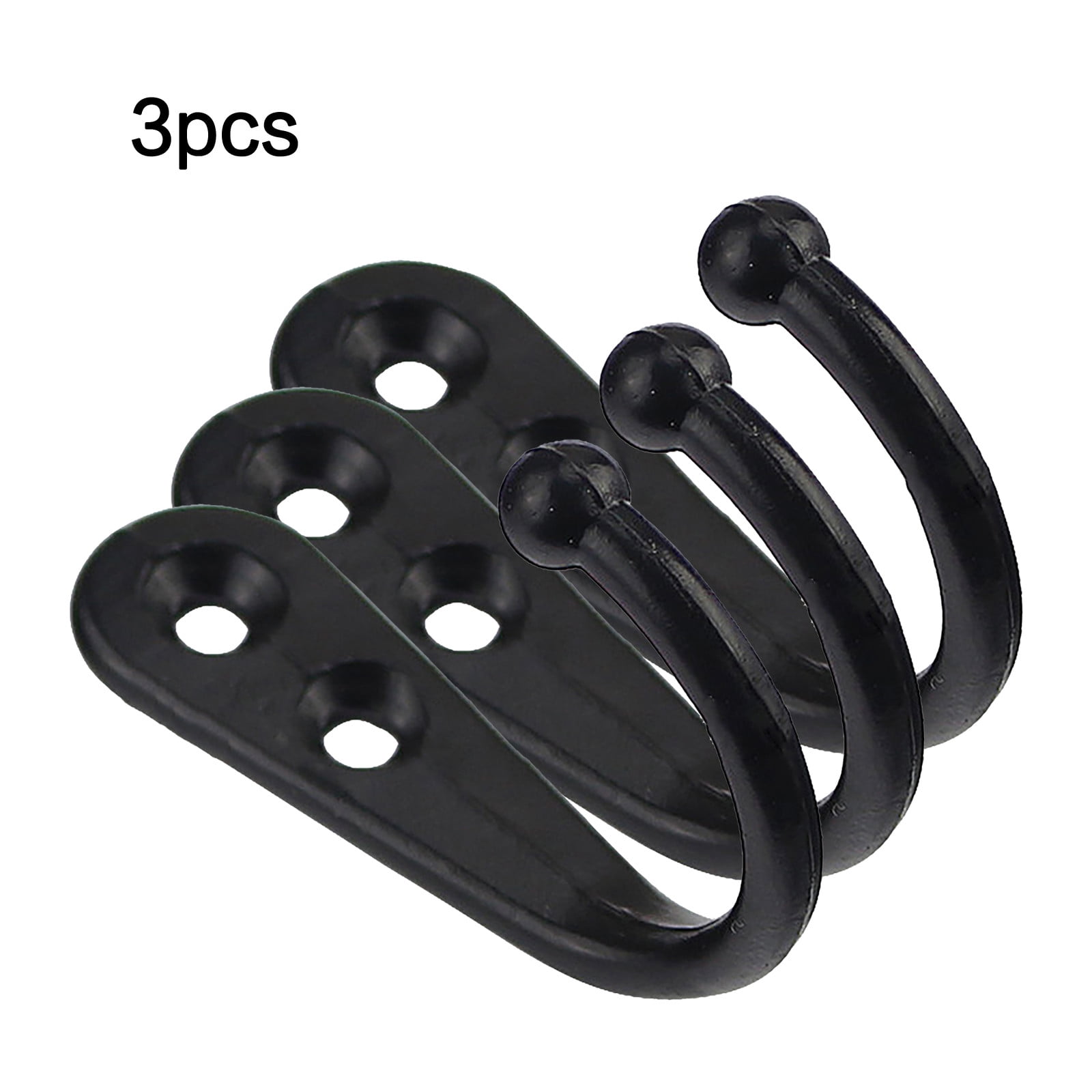 Wall Hooks,3pc Black Wall Hooks With Screwsand Anchor For Key, Towel ...