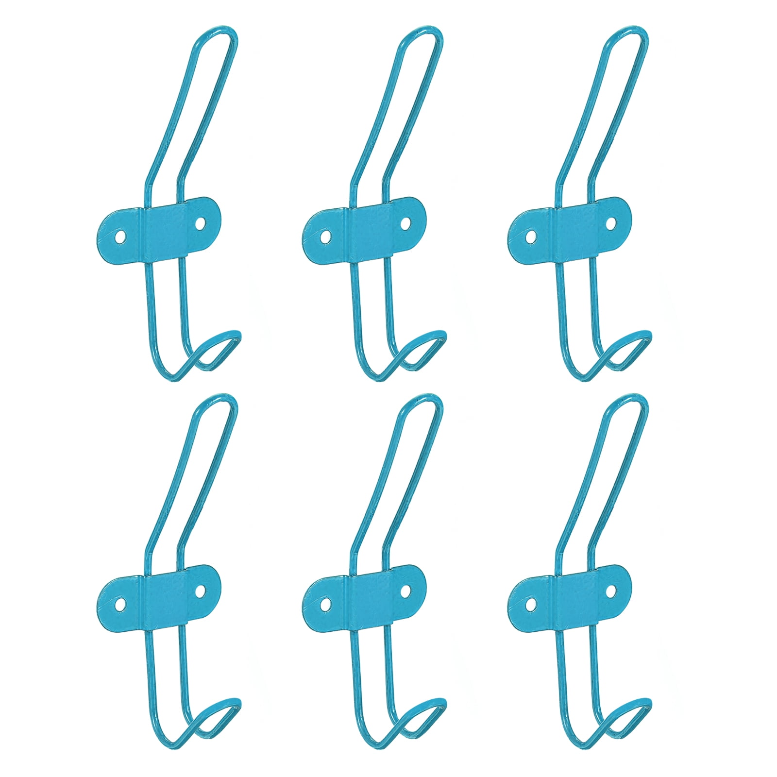 Wall Hooks, 6Pcs - Metal Double Prong Modern Simple Clothes Hook, Wall ...