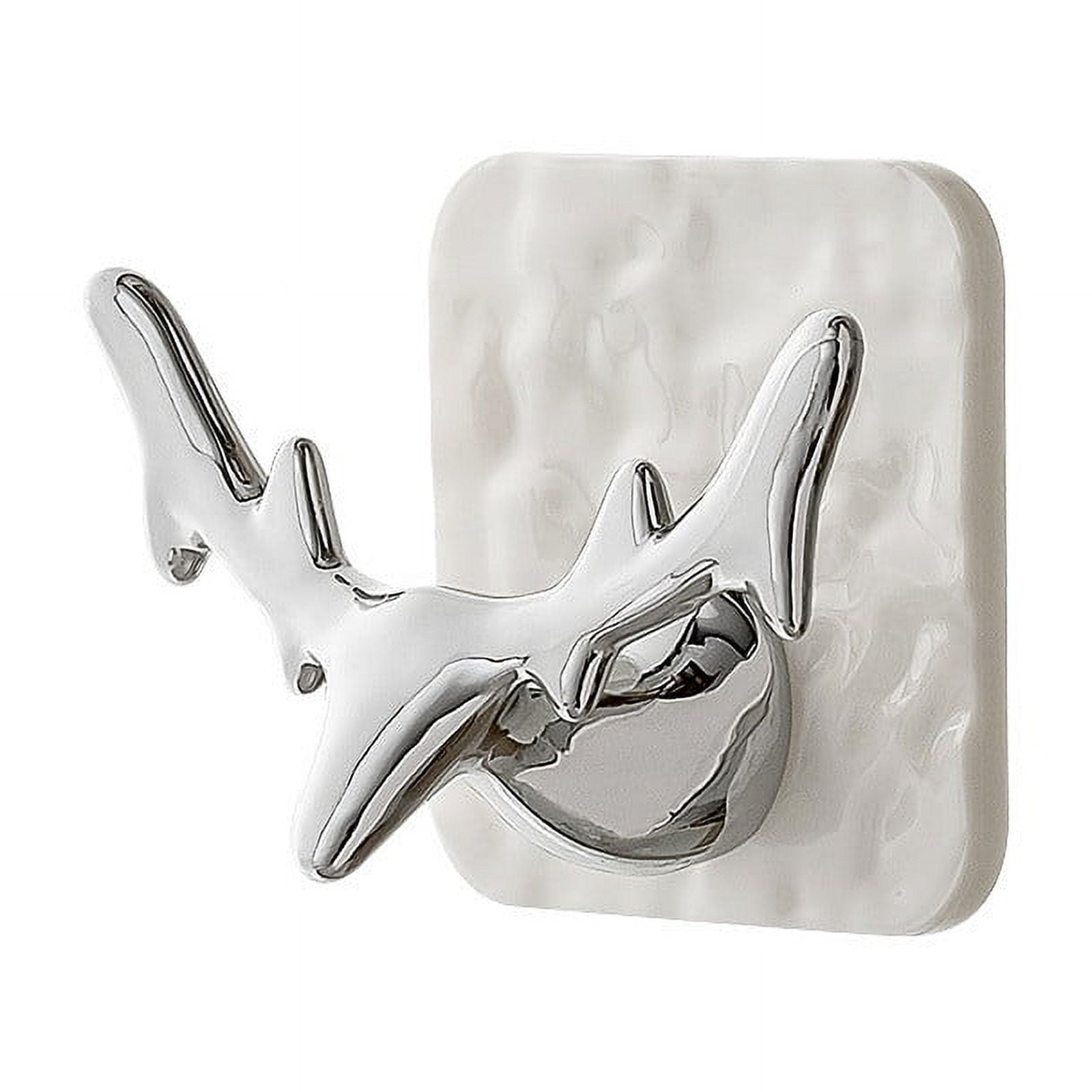 Wall Hooks, Bathroom Decorative Water Ripple Deer Head Hanger Organizer ...