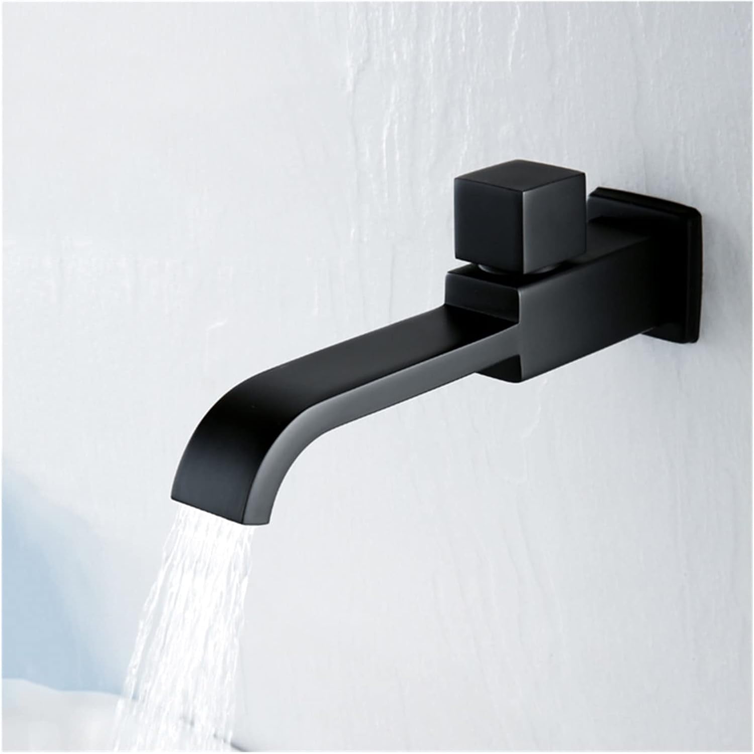 Wall Hung Basin Square Bathroom Bathtub Faucet Waterfall spout Single ...