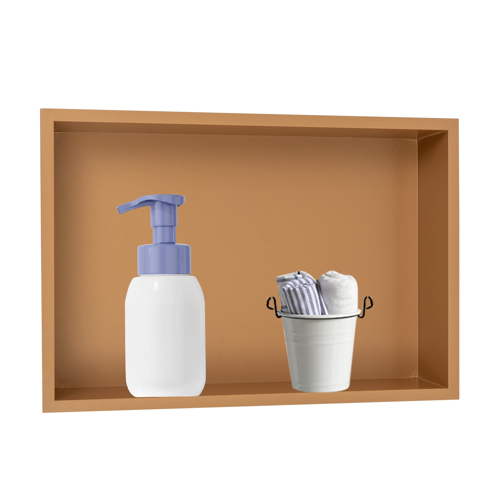 Wall-Inserted Shower Niche Bathroom Stainless Steel Bath Shower Niche ...