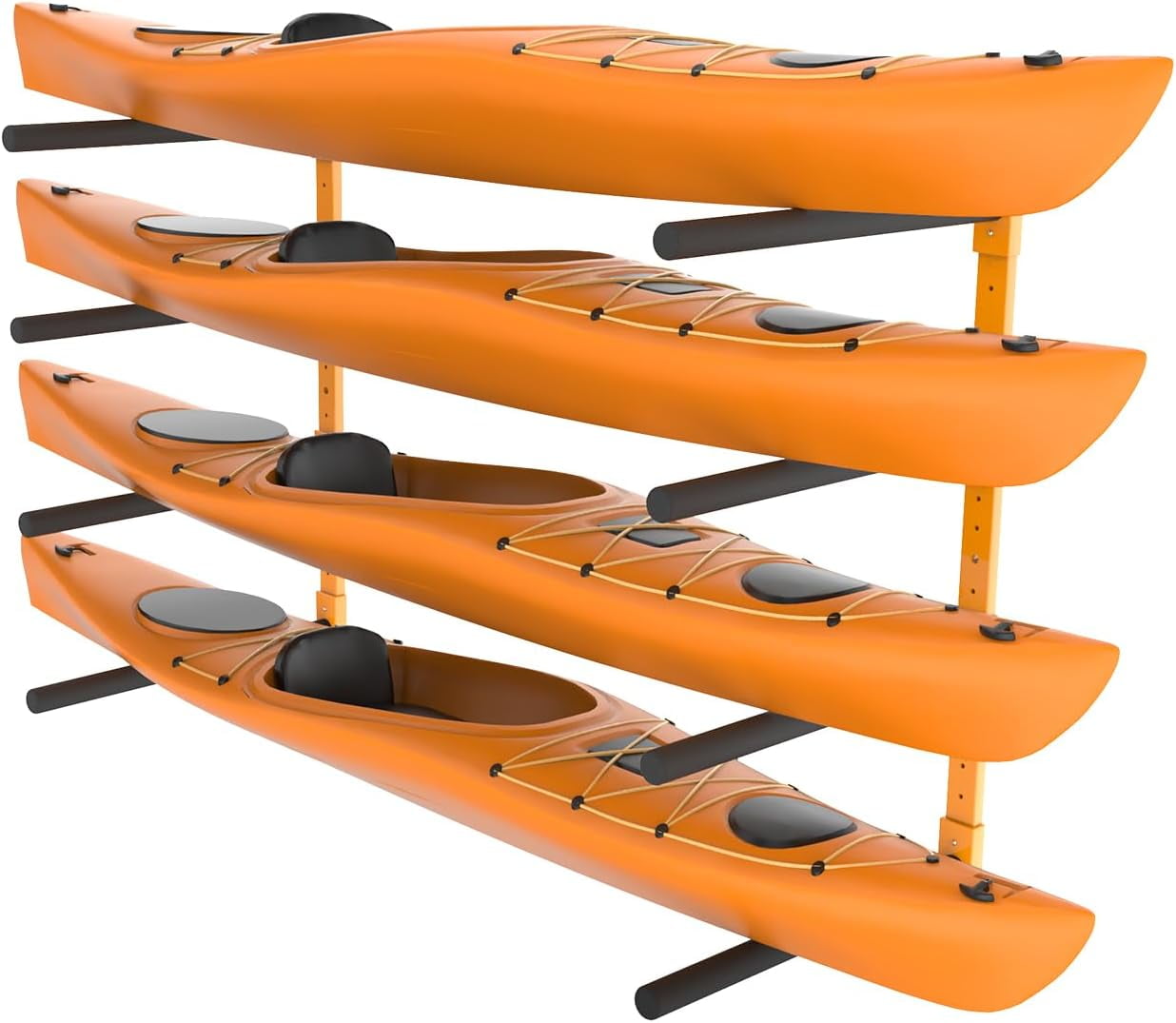 Wall Kayak Storage Rack, 4-Capacity Wall Mounted Kayak Holders for ...