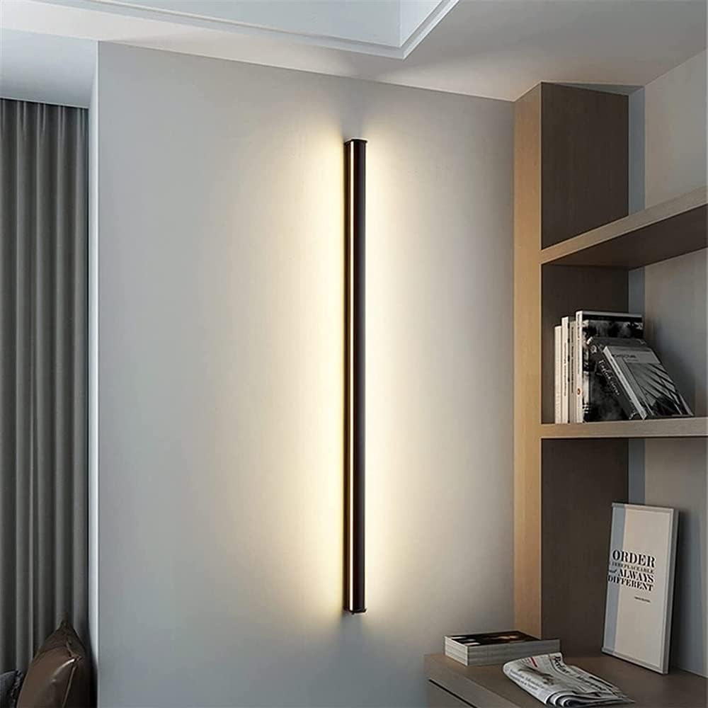 Wall Lamp Indoor LED Dimmable Wall Light Long Strips Black Up Down ...