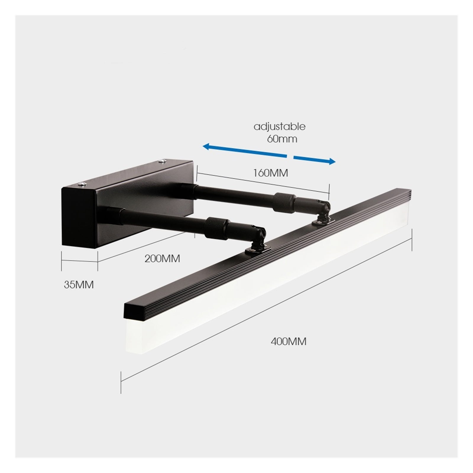 Wall Lamp Led Bathroom Light Fixtures Mirrors For Bedroom 40cm 50cm ...
