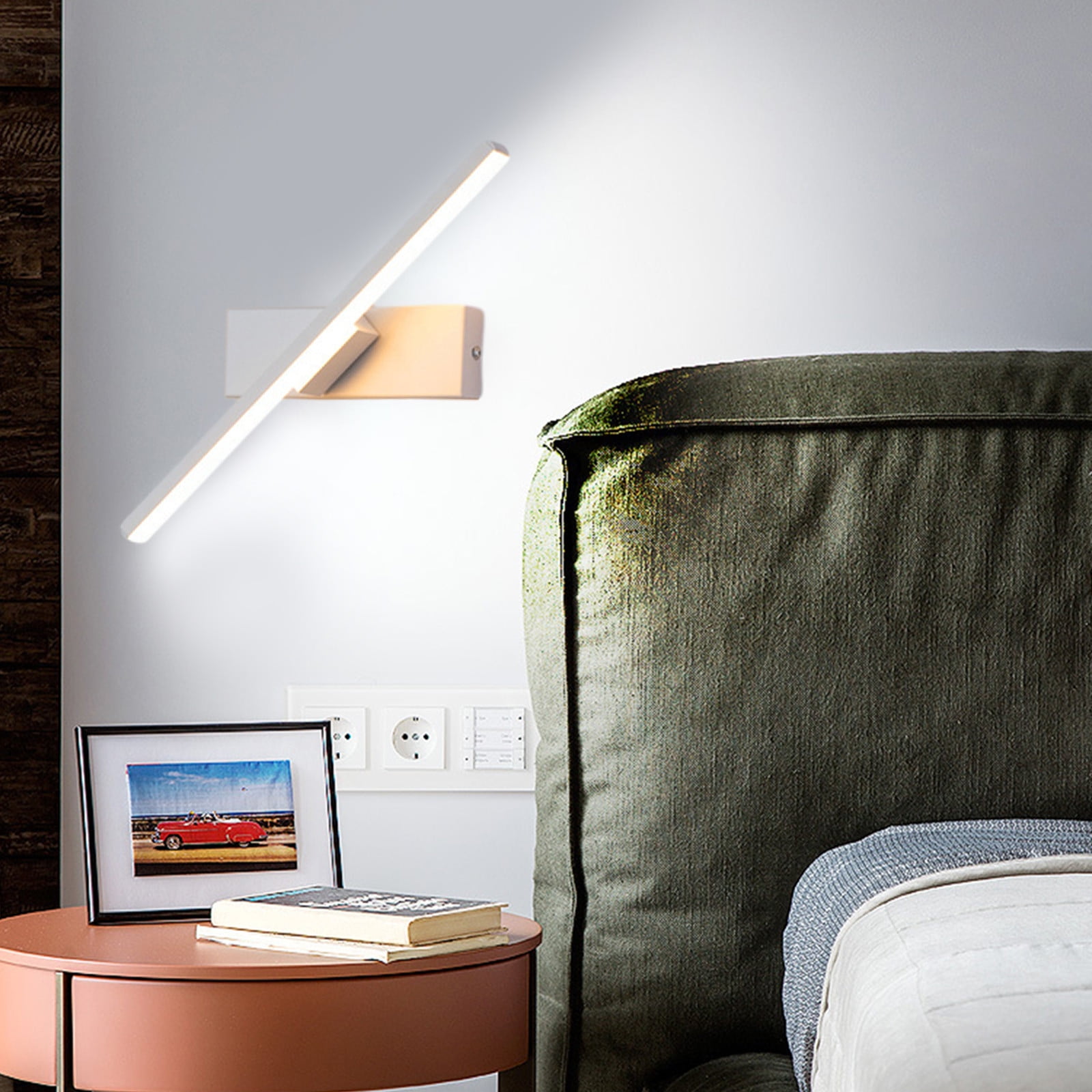 Wall Lamp Plug In,Plug In Vanity Light,LED Plug Wall Sconces,with 6W ...