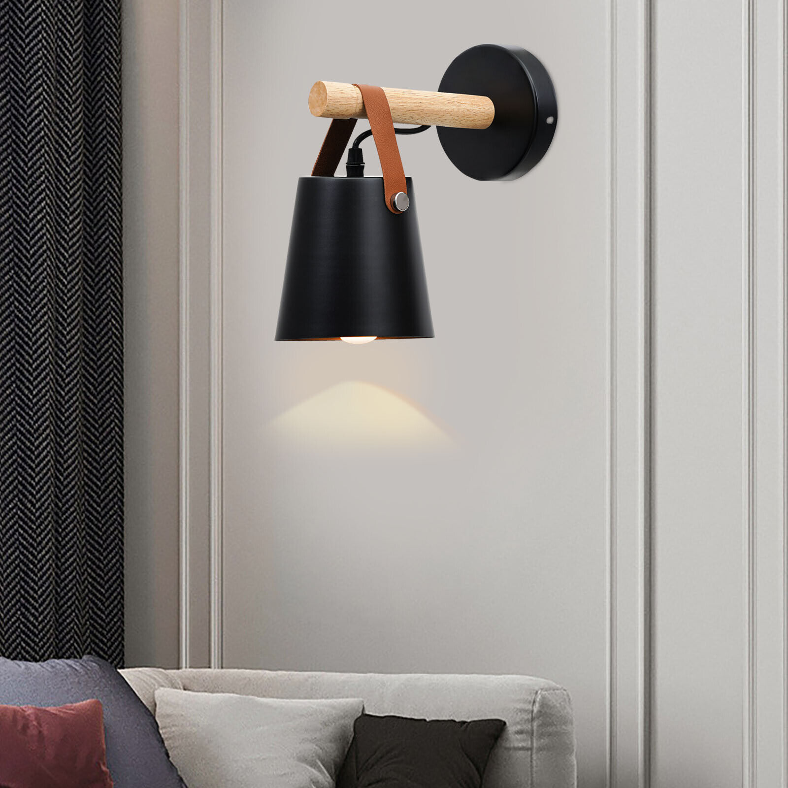 Wall Lamp Plug in Wall Sconce Vintage Wall Lamp E26 Lighting Fixtures ...