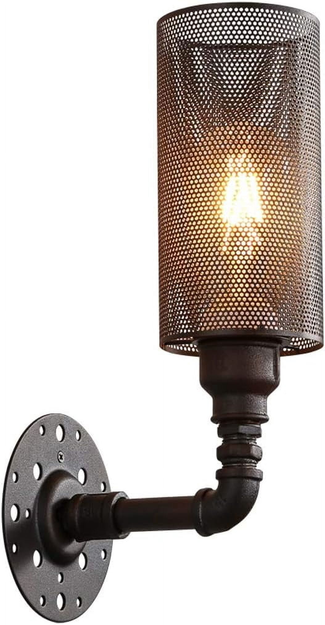 Wall Lamps,Bracket Light Iron Net Wall Lamp Retro Industrial Style Wall ...